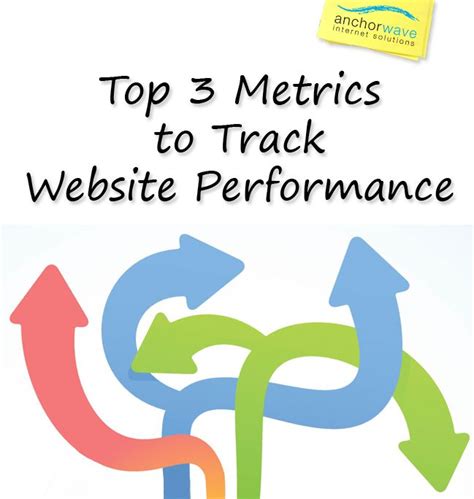 The Cover Of Top Metrics To Track Website Performance With Arrows Pointing In Different