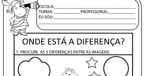 A Arte De Ensinar E Aprender Atividades Prontas Jogo Das Diferenças