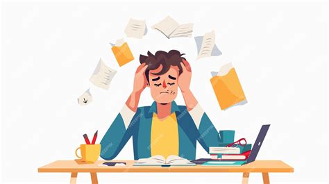 Professional Man Solving Problems And Reducing Stress Level Premium Ai Generated Vector