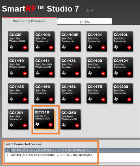 Simplelink™︎ Sub 1 Ghz Wireless Microcontroller Use Smartrf To Try Radio Configs Element14