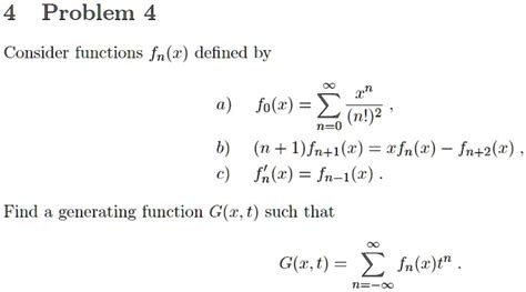 Get Answer 4 Problem Consider Functions Fnx Defined By For C N0 N 1 Fn Ie Fne Fn2e Fre Fn 12