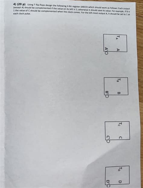 Solved 20 ﻿p ﻿using T Flip Flops Design The Following