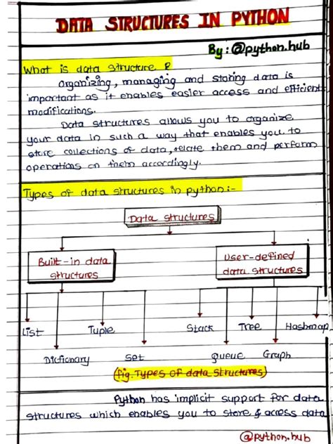 Data Structure In Python Language Pdf Data Computer Engineering