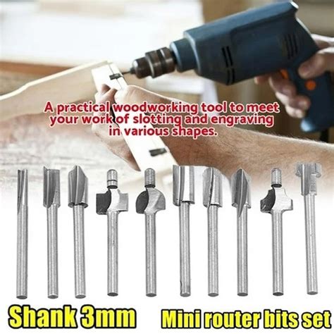 Jual Mata Bor Profil Dremel Titanium Hss Router Kikir Ukir Kayu 3mm 1 Set Isi 10 Pcs Shopee