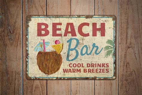 Beach Bar Beach Bar Sign Beach Bar Decor Beer Bar Sign Beer Bar Decor