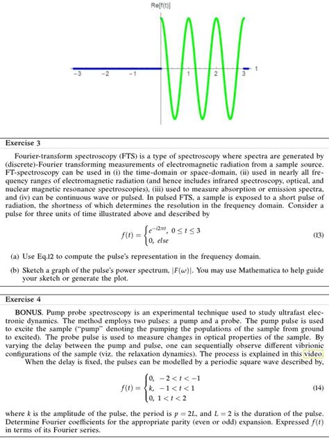 Relit Ja Exercise 3 Fourier Transform Spectroscopy Fts Is Type Of Spectroscopy Where Spectra Are