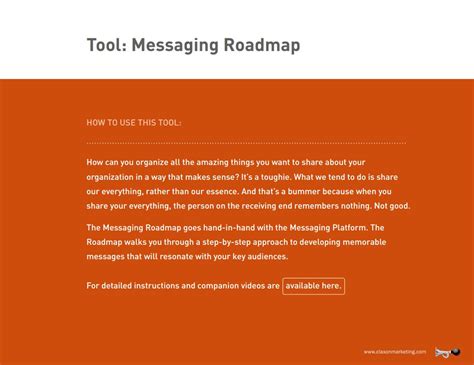Messaging Roadmap Claxon Communication