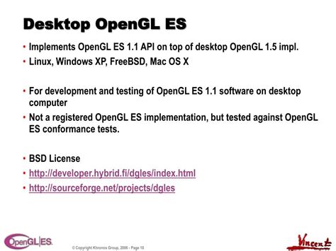 Ppt Open Source Projects Around The Opengl Es Api Powerpoint