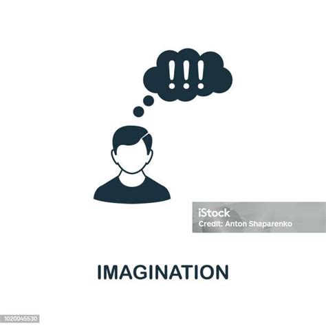 상상력 아이콘입니다 프로젝트 관리 아이콘 컬렉션에서 흑백 스타일 아이콘 디자인 Ui입니다 상상의 아이콘의 그림입니다 웹 디자인에 사용 가능 애플 리 케이 션 소프트웨어 인쇄