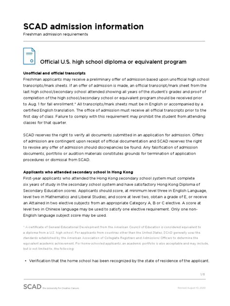 Admission Information Freshman Pdf Act Test University And College Admission