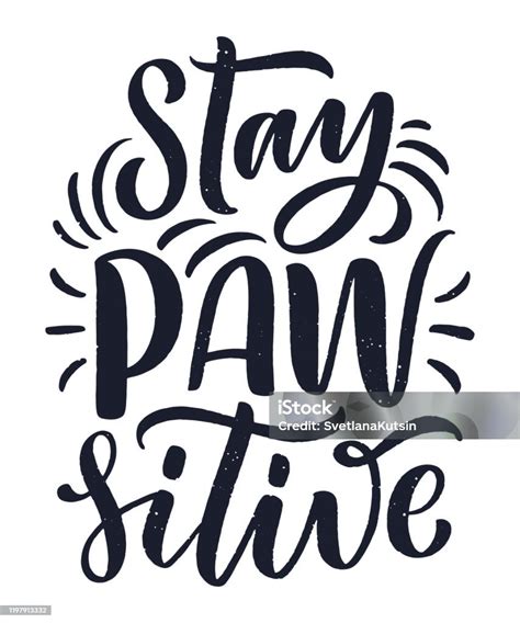 재미있는 문구와 벡터 일러스트레이션 손에 개에 대한 영감 따옴표를 그린 포스터 티셔츠 카드 초대장 스티커용 레터링 T 셔츠에 대한 스톡 벡터 아트 및 기타 이미지 Istock