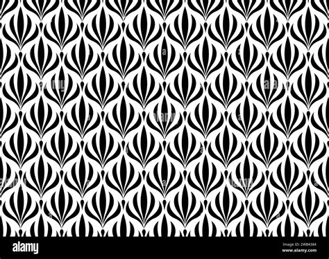 Floral Seamless Pattern Retro Stylish Geometric Texture Background With Art Nouveau Tiles