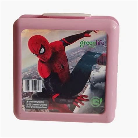 لانش بوكس للاطفال مزين بتصميم شخصية سبايدر مان بينك، زهري Amazon