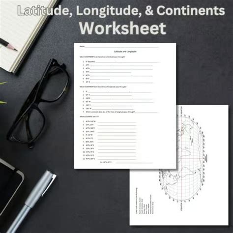 Geography Latitude Longitude And Continents Worksheet Understanding