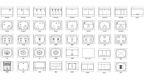 开关cad图库 Cad开关图库下载