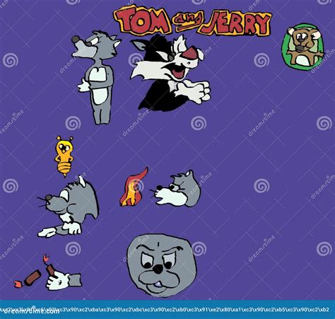 The Dandy Game Tom And Jerry Stock Illustration Illustration Of