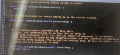 Solved 1 This Class Models A Users Account 2 T 3 Purch