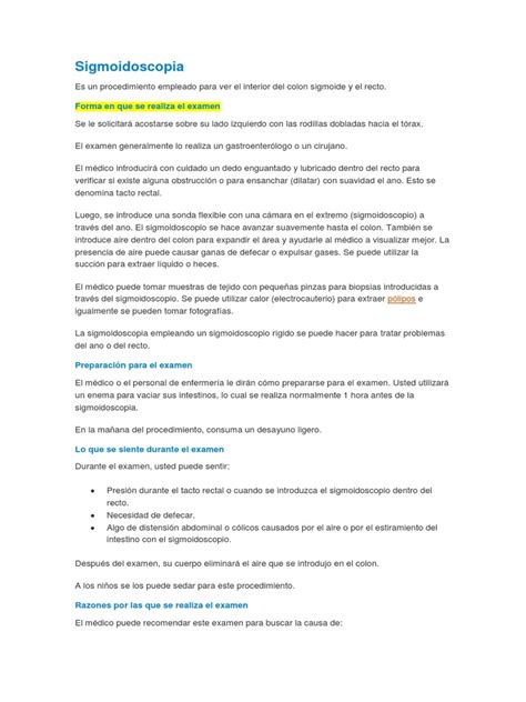 Guía Completa Sobre La Sigmoidoscopia Flexible Procedimiento Preparación Resultados Y Más