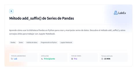 Método Addsuffix De Series De Pandas Labex
