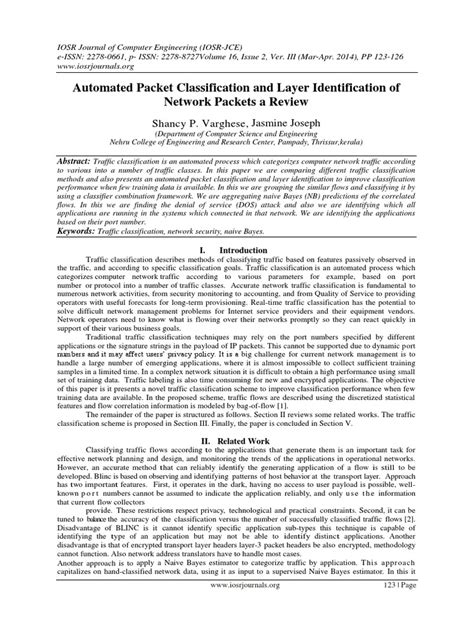 Pdf Automated Packet Classification And Layer Identification Of Network Packets A Review