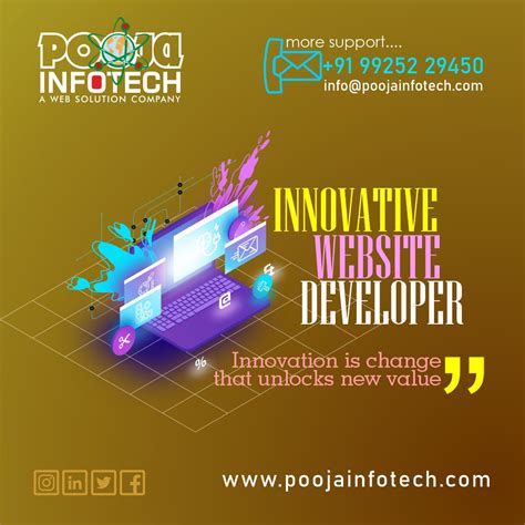 Pooja Infotech On Linkedin Poojainfotech Innovative Webdesign