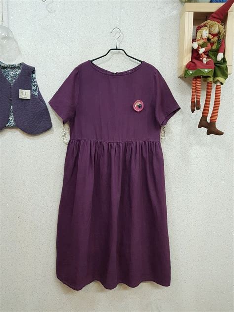 라운드 퍼플 원피스 헬로마켓