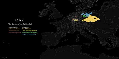 Map Of Europe During The Signing Of The Golden Bull Oc R Mapporn