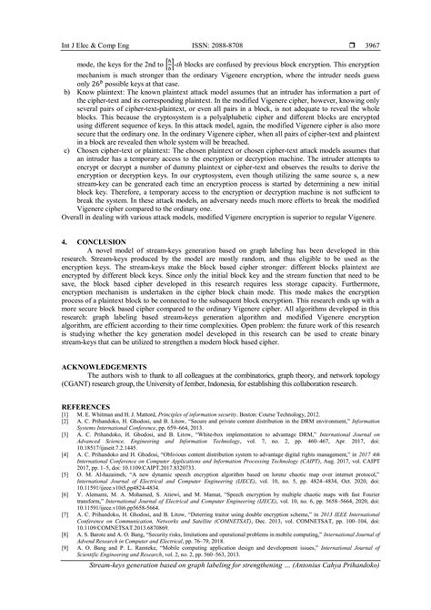 Stream Keys Generation Based On Graph Labeling For Strengthening Vigenere Encryption Pdf