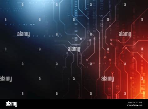Binary Code Background Digital Abstract Futuristic Technology Background Circuit Board With