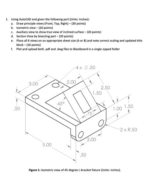 Using AutoCAD And Given The Following Part Units Chegg