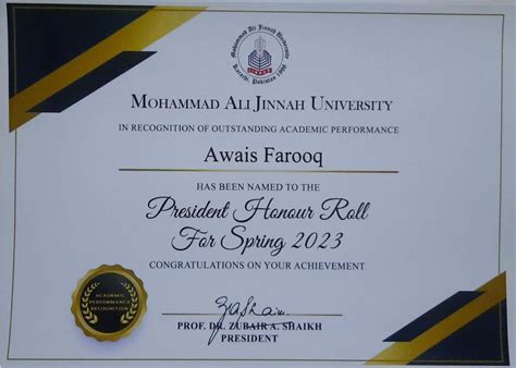 Awais Farooq On Linkedin University Merit Academicexcellence