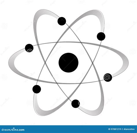 Atomic Mass Structure 6 Stock Vector Illustration Of Graphic 97881219