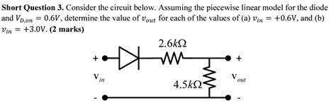 Solved Short Question Consider The Circuit Below Chegg