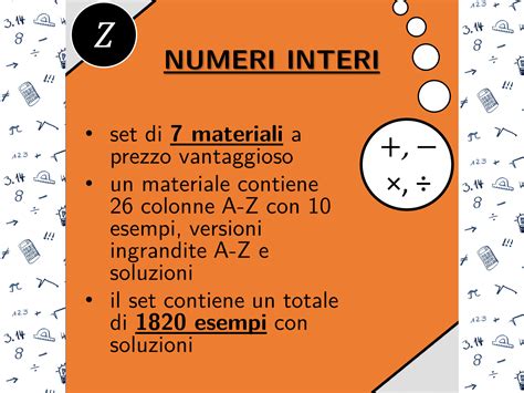 Numeri Interi Matematica Pacchetto Promozionale • Edudoro