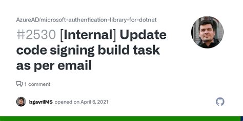 Internal Update Code Signing Build Task As Per Email Issue Azuread Microsoft