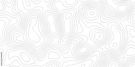 Topography Line Map Vector Seamless Background Subtle Line Pattern