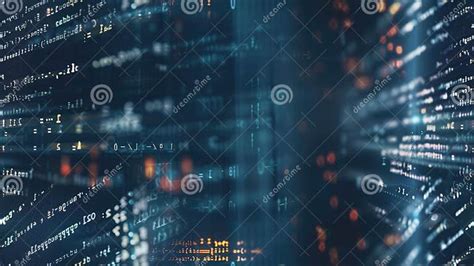 Binary Code Running Down A Screen In Long Green Lines Aig535 Stock Image Image Of Cyber
