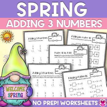 Adding Numbers First Grade Worksheets Adding Addends Worksheets