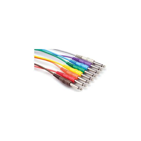 Patchbay Cables 14 In Ts To 14 In Ts 1 Ft 8 Cable Patch Cord Pack