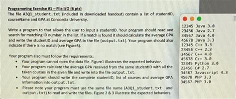 Solved Programming Exercise 1 File 10 6 Pts The File