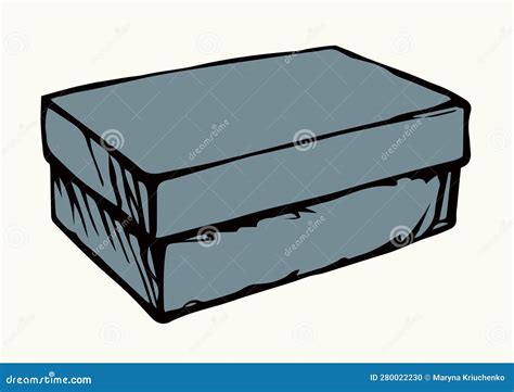Rectangular Carton Packaging Vector Drawing 254762248