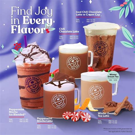 The Coffee Bean And Tea Leaf Menu Malaysia Coffee Bean Menu