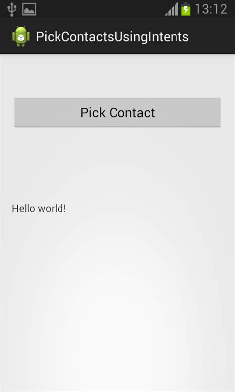 Android Program To Pick Contacts Using Intent Sanfoundry