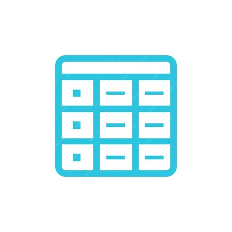 Premium Vector Cells Data Table Icon From Blue Icon Set