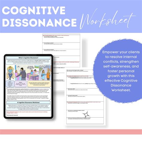 Cognitive Dissonance Worksheet Based On Clinically Validated
