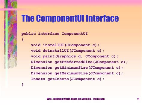 Ppt Building World Class User Interfaces With Java Foundation Classes
