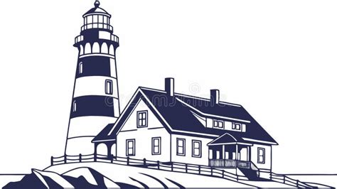 Classic Lighthouse Vector Illustration For Navigation And Hope Vector
