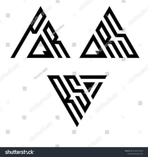 Three Letters Triangle Letter Mark Logos Stock Vector Royalty Free 2101174759 Shutterstock