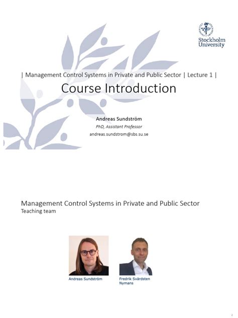 Management Control Systems Lecture 1 Pdf Lecture Knowledge