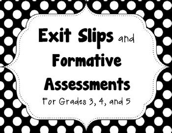 Fifteen Exit Slips And Formative Assessments By Learning With Lindsey